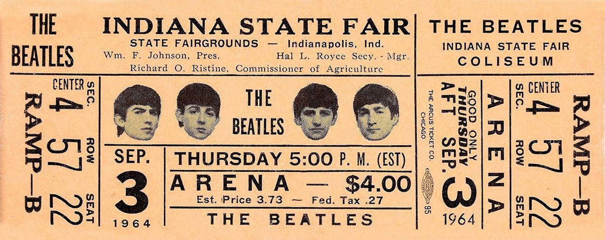 Beatles Concert Ticket Unisex Tie